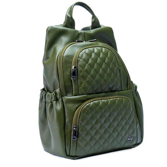 lug | Bags | Lug Hatchback Vegan Leather Olive Quilted Backpack | Poshmark